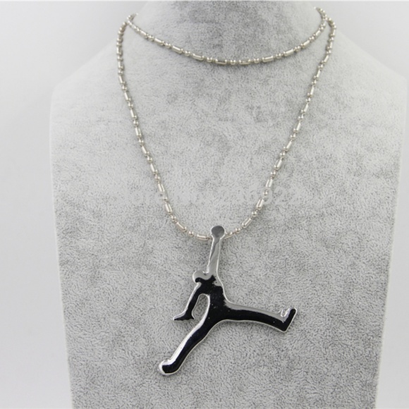 Accessories | 33 Jordan Jump Man Silver Chain Necklace | Poshmark
